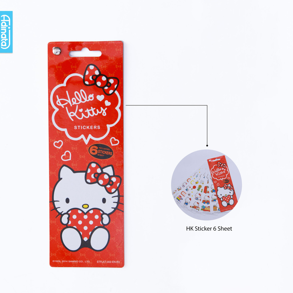 Jual Hello Kitty Happy Sticker 6 Sheet - Adinata / Sticker 1405-6100 ...