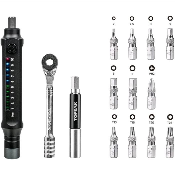 Jual TOPEAK E-TORQBAR 1-10Nm - Kunci Torsi Torque Wrench Tool Mini ...