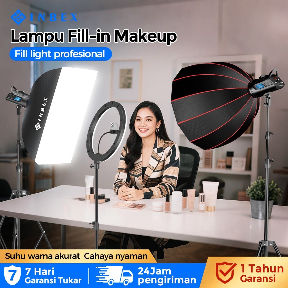 Jual INBEX Softbox Lighting+Grid Photography Livestreaming Lampu Packet ...