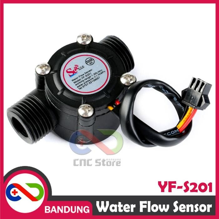 Jual YF-S201 WATER FLOW SENSOR ALIRAN AIR HALL 1/2 1-30L/MIN 2.0MPA-A ...