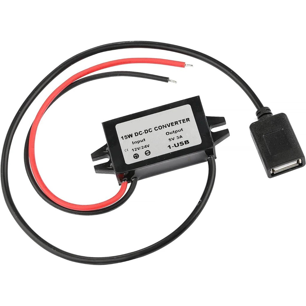 Jual 12V 24V to 5V DC DC Converter Step Down Module USB Female dual USB ...