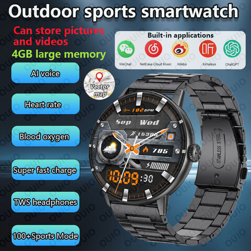 Jual AI Voice Smartwatch 4GBLarge Memory Application Download TWS ...