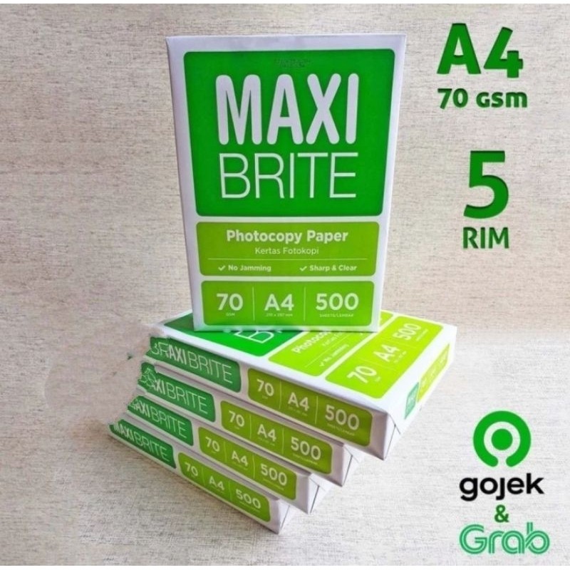 Jual kertas hvs a4 70 gram a4 maxi brite/SIDU (harga tertera untuk ...