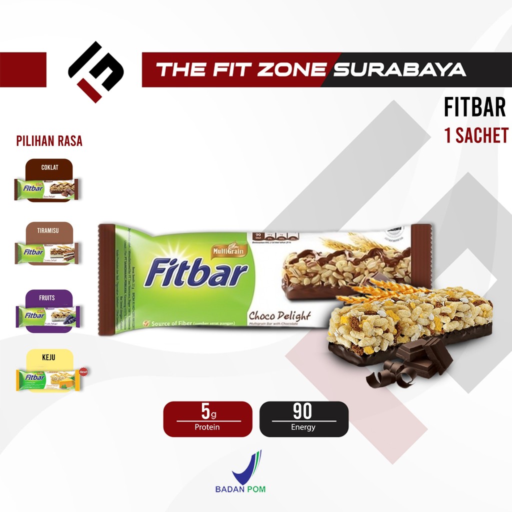 Jual FITBAR Multigrain Protein Bar 1 Pcs 20 Gram Snack Sehat Bar ...
