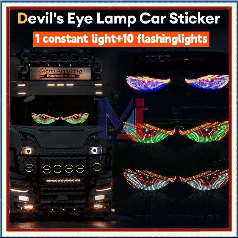 Jual [COD] Devil Eyes Lampu Led Animasi Mata 3D Stiker Reflektif ...