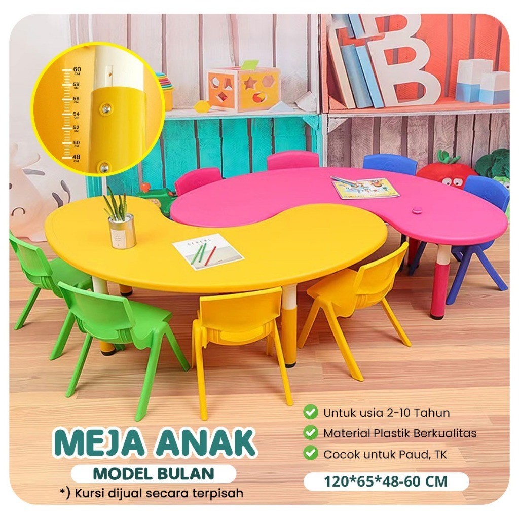 Jual Meja Belajar Anak TK - Meja Makan & Main Bayi dengan Tinggi Dapat ...