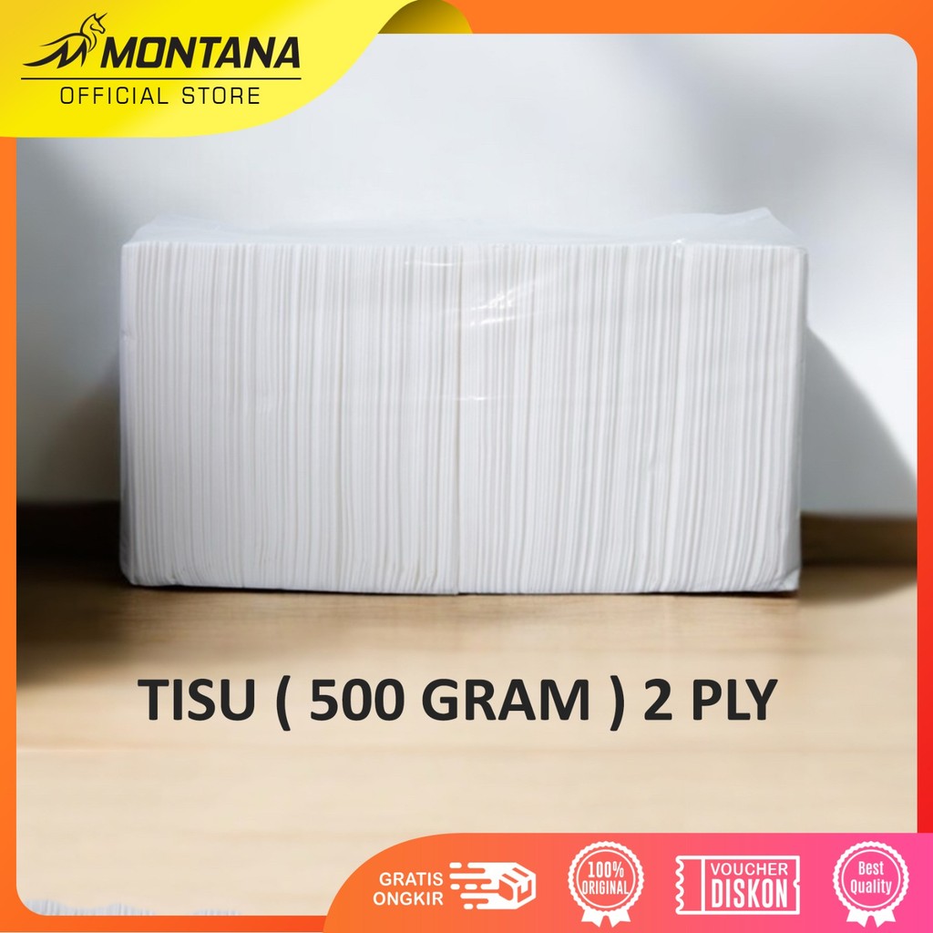 Jual MONTANA Tissue Facial 2Ply Tissue Wajah REPACK kemasan 500gr ...