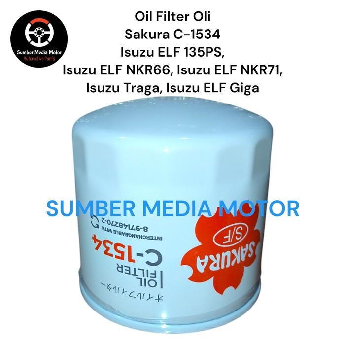 Jual Sakura Oil Filter Oli C-1534 Isuzu ELF 135PS, Isuzu ELF NKR66 ...