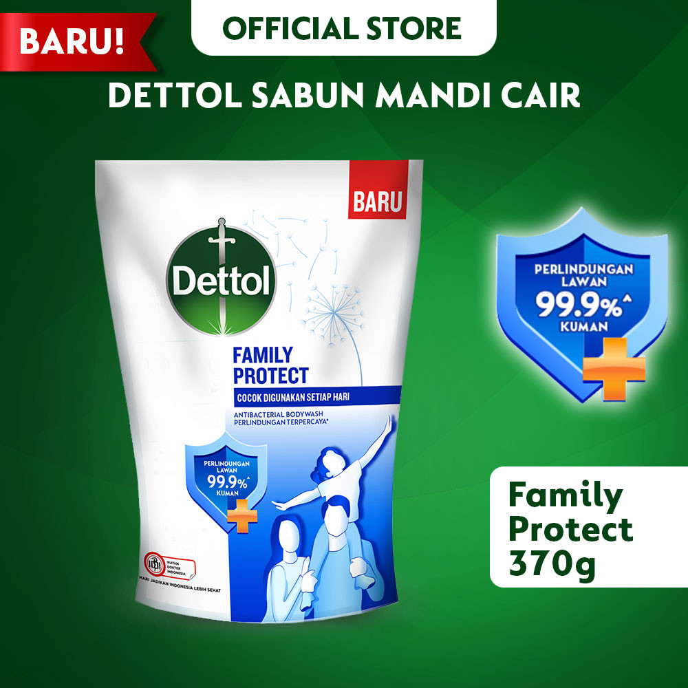 Jual DETTOL BODY WASH ANTI BAKTERI FAMILY PROTECT 370g | Shopee Indonesia
