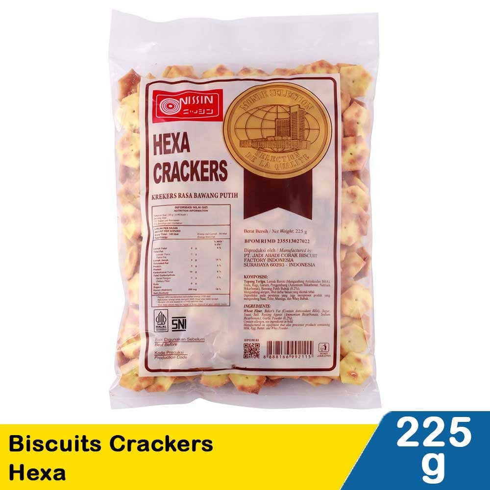 Jual NISSIN BISCUITS CRACKERS HEXA 225g | Shopee Indonesia