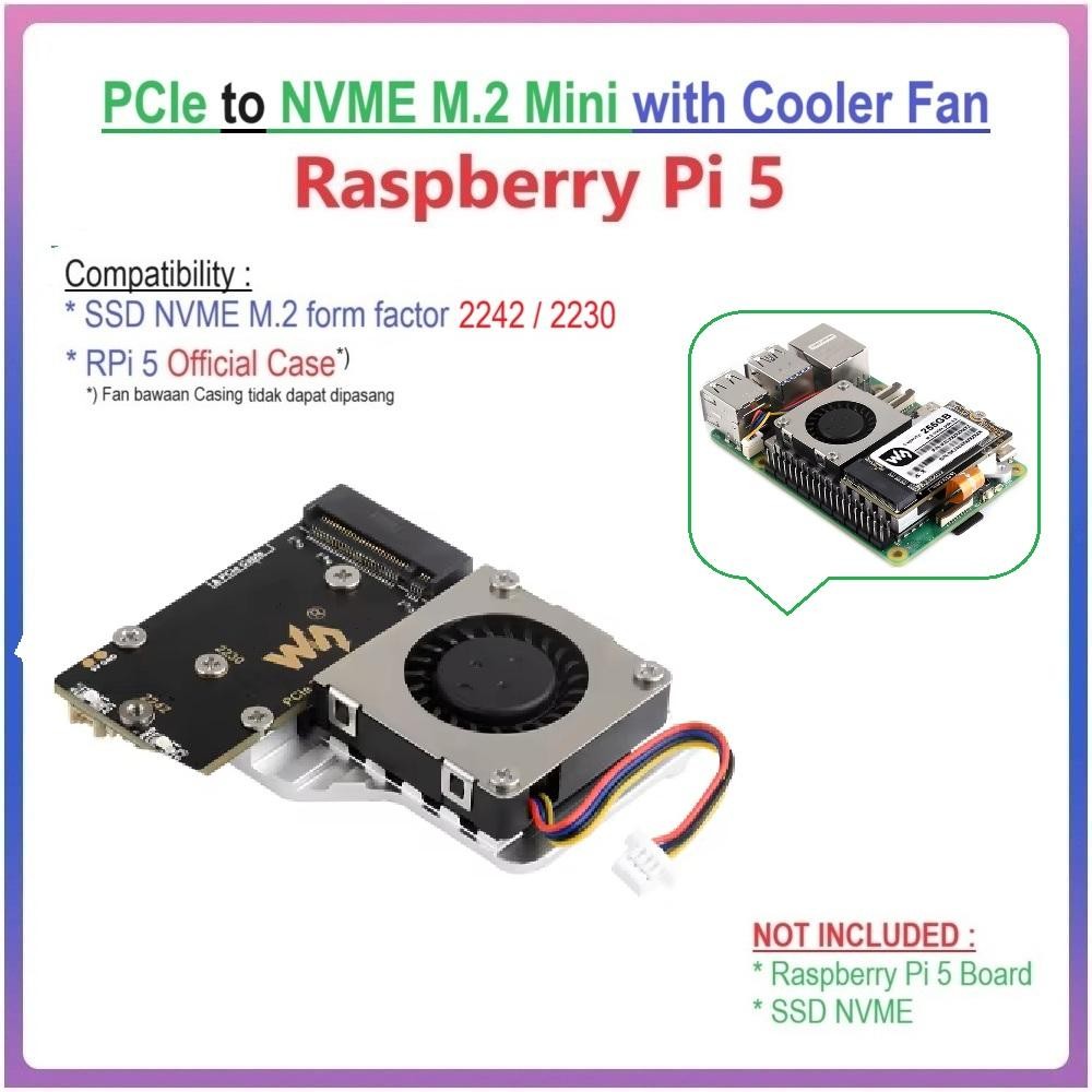 Jual Waveshare Raspberry PI 5 PCIe to M.2 HAT Board (E) for SSD NVME ...