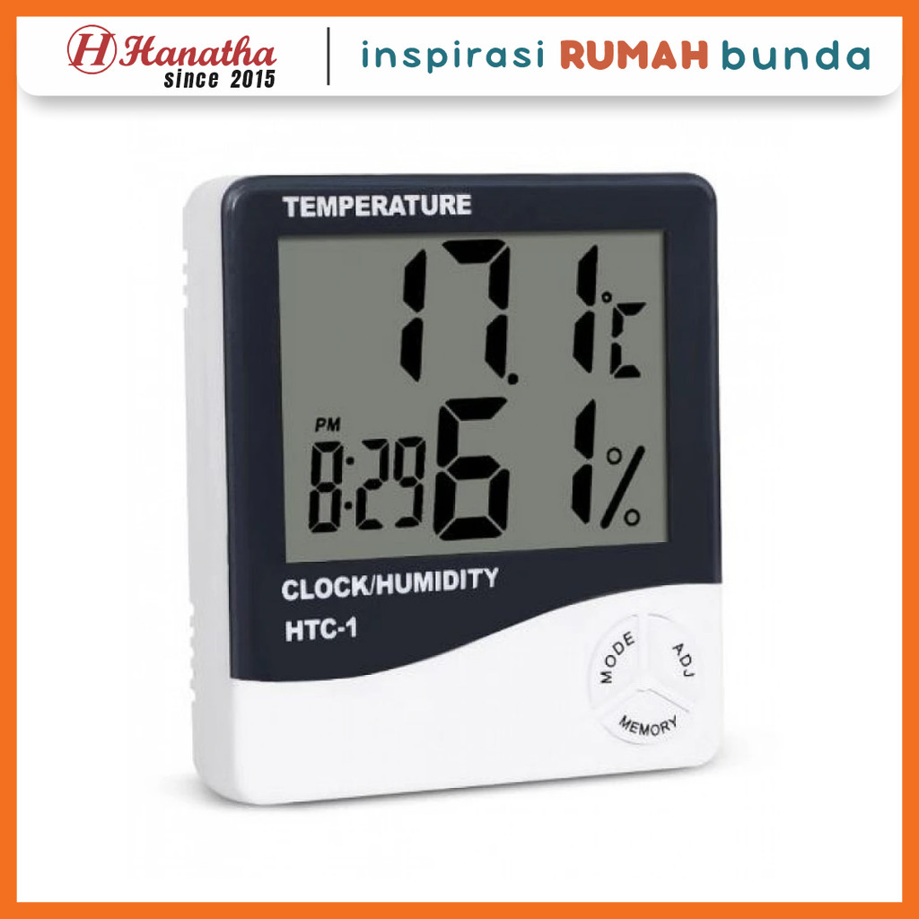 Jual HTC-1 HTC-2 Hygrometer Termometer/ Ruangan Digital Jam Thermometer ...
