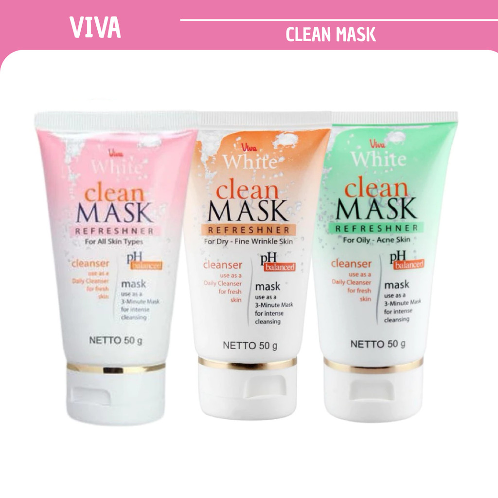 Jual Viva White Clean and Mask 50g/Masker Wajah | Shopee Indonesia