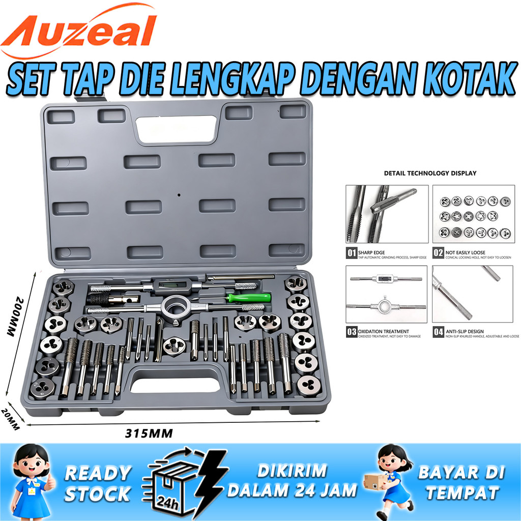 Jual Kit Perbaikan Ulir Metrik M3-M12 - Set Tap & Die , Solusi ...