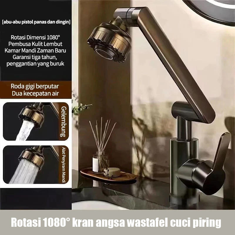 Jual Keran Putar 1800°Derajat SUS304 Keran Air Panas & Dingin Keran 2 ...