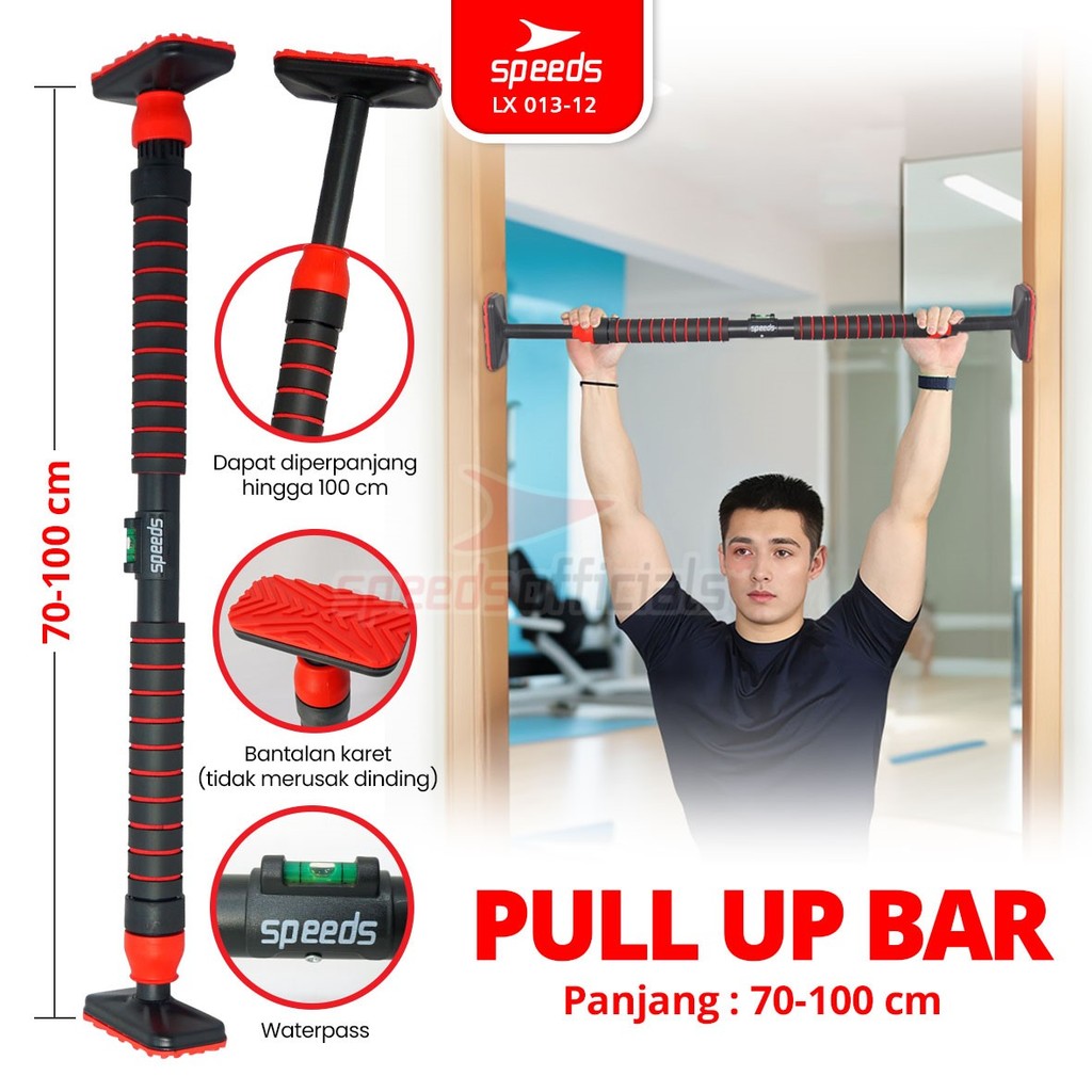 Jual SPEEDS Pull Up Bar Door Chinning Bar Alat Pull Up Dinding Latihan ...