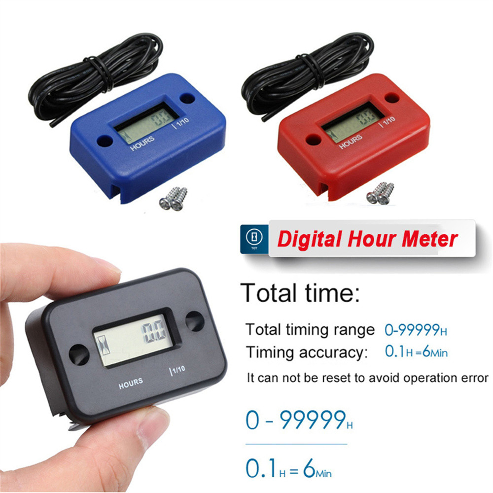 Jual Digital Hour Meter LCD Counter For ATV Motorcycle Instruments ...
