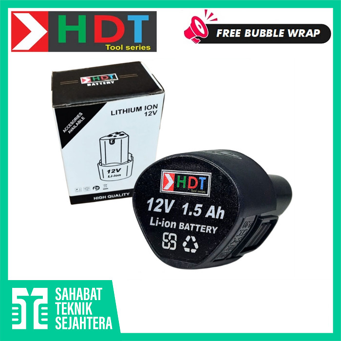 Jual HDT Baterai Mesin Bor Cordless Drill Tangan Battery 12V Batre 12 V ...