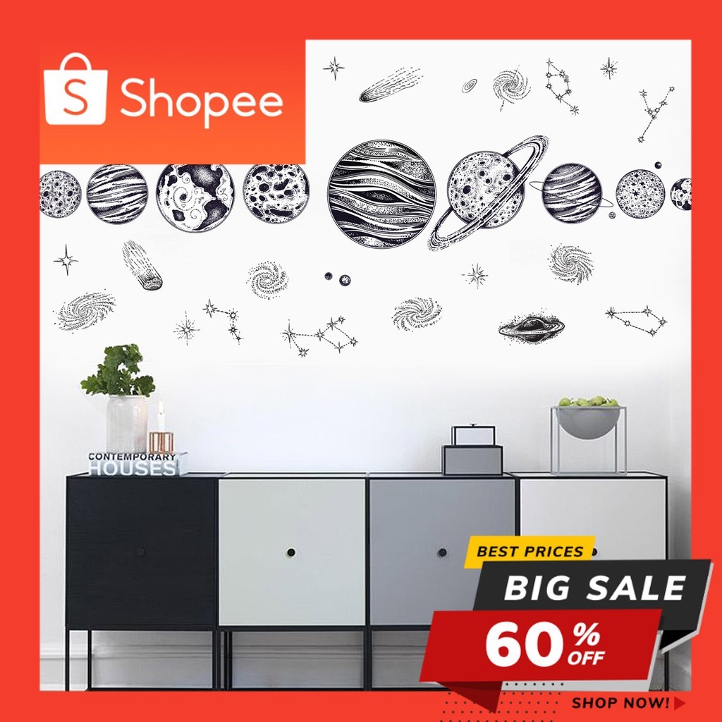 Jual Reliza Wall Sticker Planet Luar Angkasa Tata Surya Study Anak ...