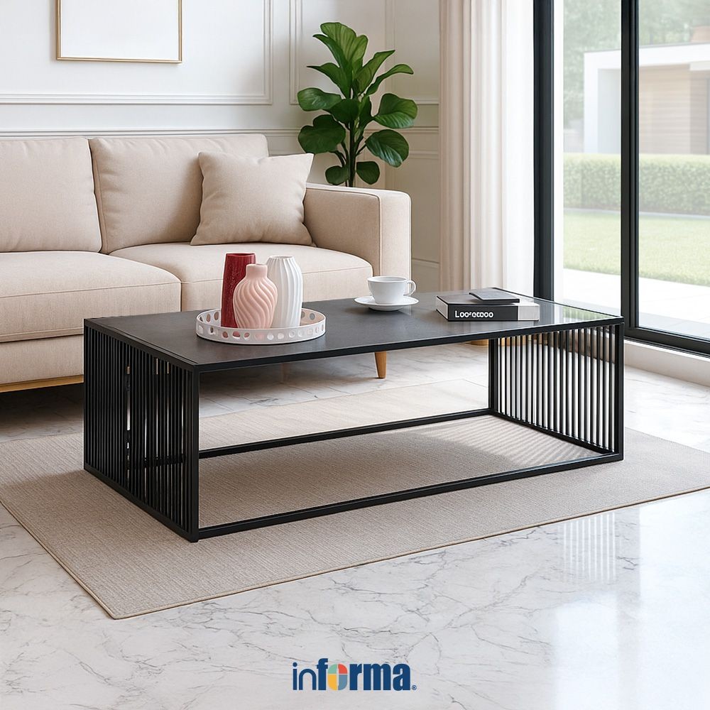 Jual Informa Strington Meja Tamu Rectangle Transparan - Putih Coffee ...