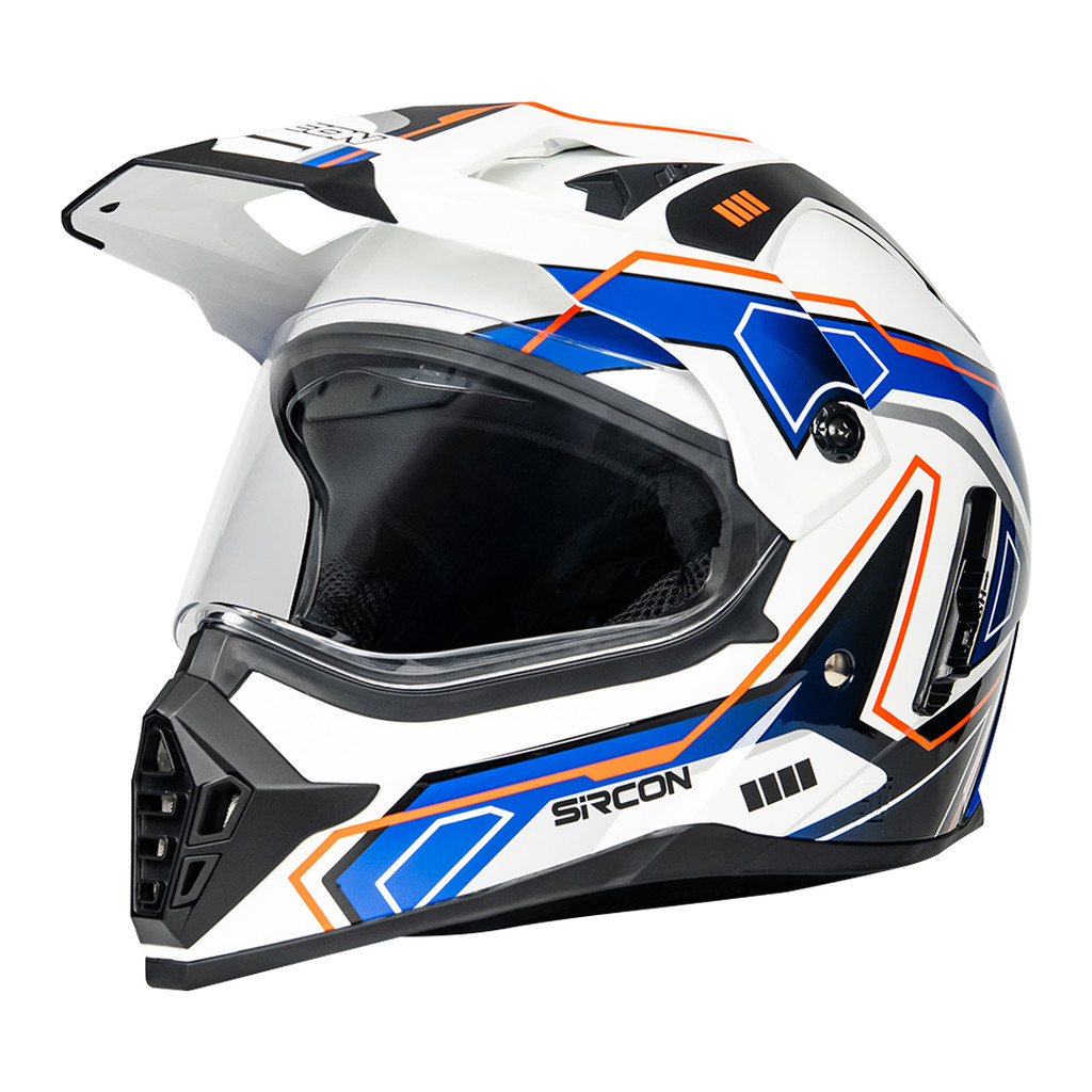 Jual Cargloss Sircon Supermoto Venturo Helm Full Face - White | Shopee ...
