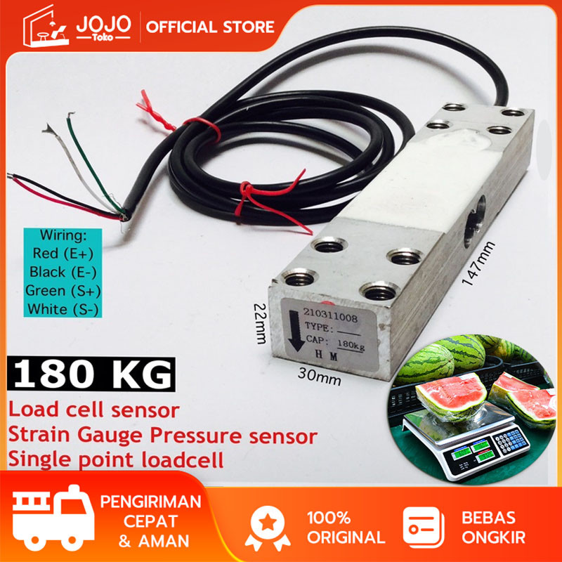 Jual JOJO Loadcell 180kg Load cell 180 kg spare part sensor timbangan digital murah | Shopee ...