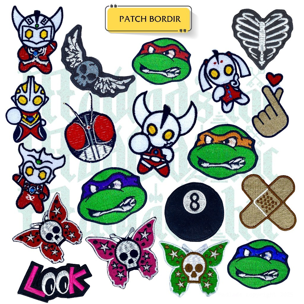 Jual Emblem Patch Bordir Karakter Bordir Aksesoris Bordir Emblem Jahit ...