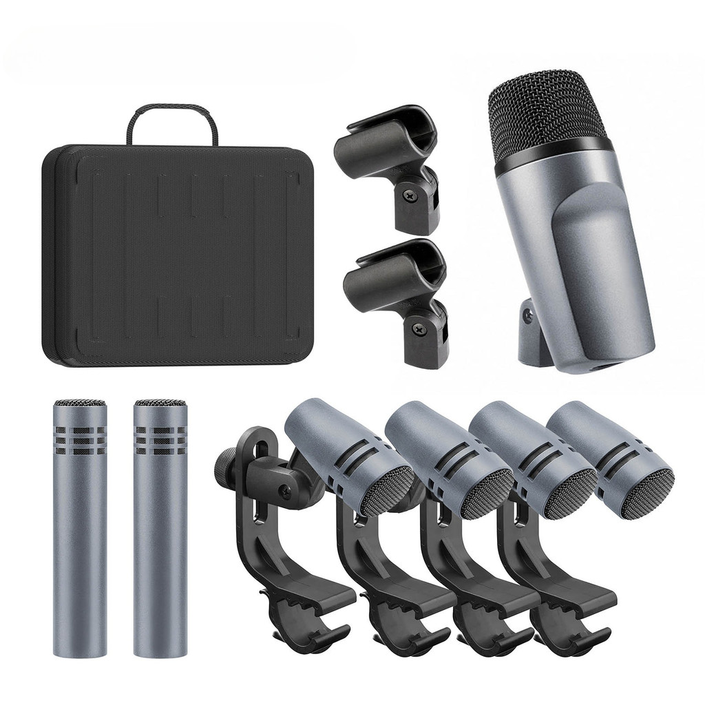 Jual Instrument Microphone E608 7-Piece Wired Drum Mic Kit Dynamic Kick ...