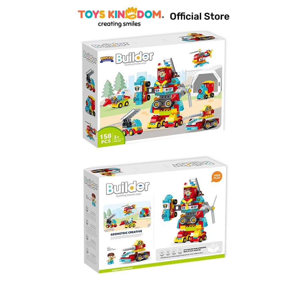 Jual Toys Kingdom Bricks Kingdom Set 158 Pcs Big Building Blocks Robot ...