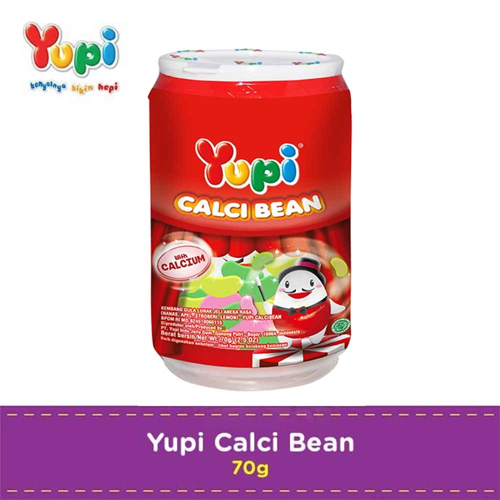 Jual YUPI CANDY GUMMY CALCI BEAN 70g | Shopee Indonesia