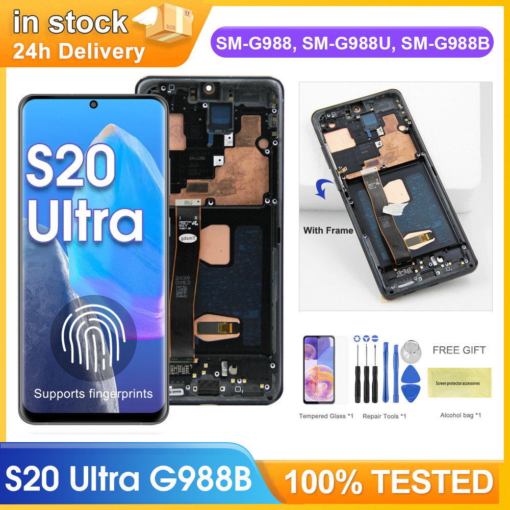 Jual Super AMOLED S20 Ultra Screen Assembly for pantalla Samsung Galaxy ...