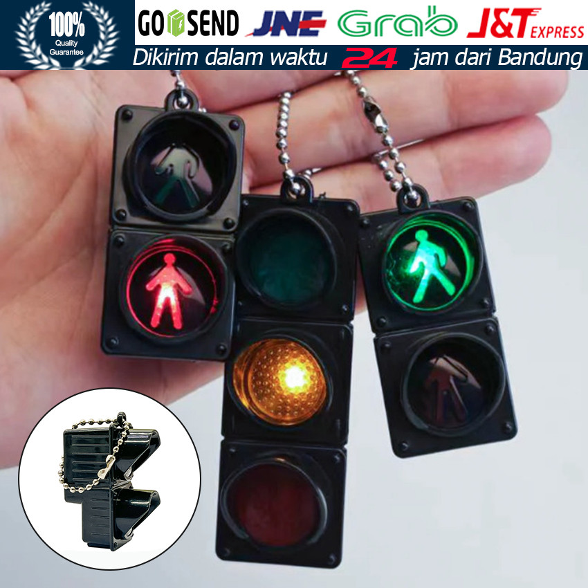 Jual Gantungan Kunci Lampu Lalu Lintas LED Simulasi 3 Warna / Mini ...