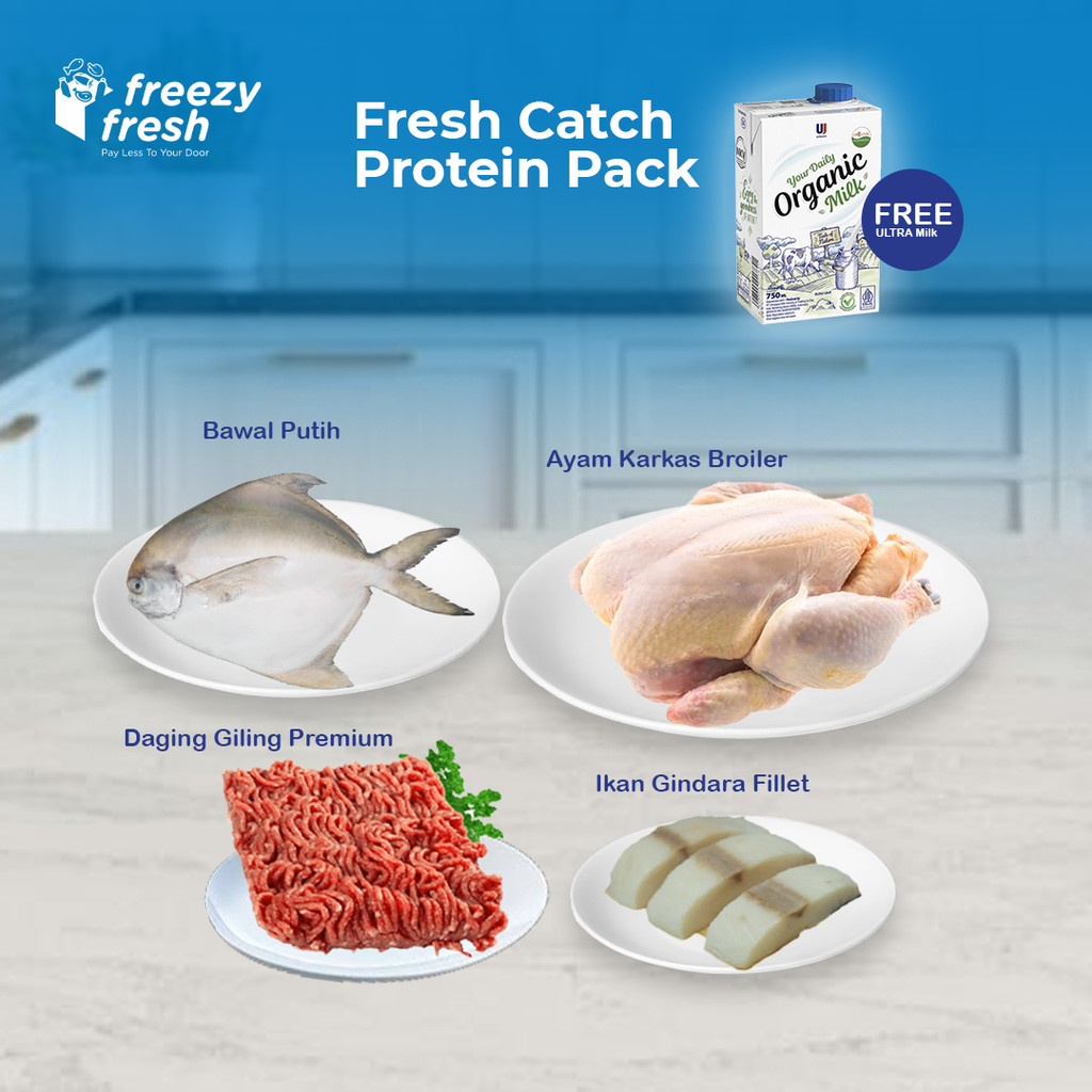 Jual Fresh Catch Protein Pack + FREE Ultra Milk! | Shopee Indonesia