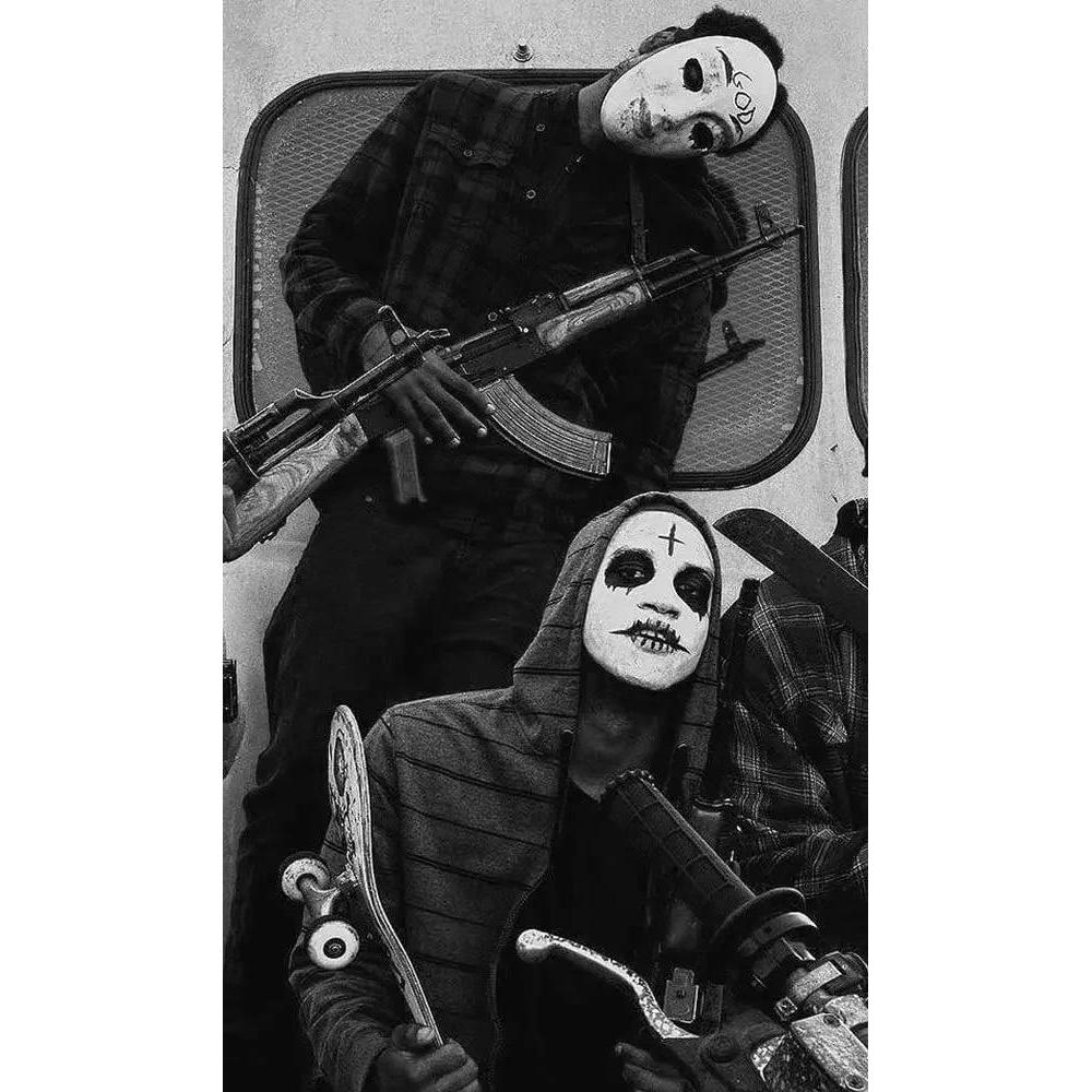 Jual Purge Cross and God Mask Halloween Cosplay Props, Scary Horror ...