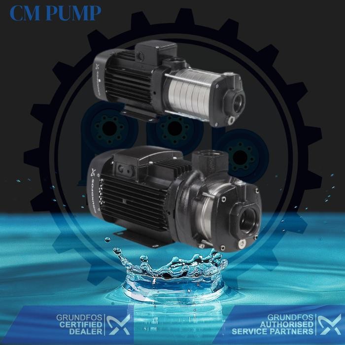 Jual Pompa Air Grundfos CM 10-3 3 Phase SS 304 Horizontal Multi Stage ...