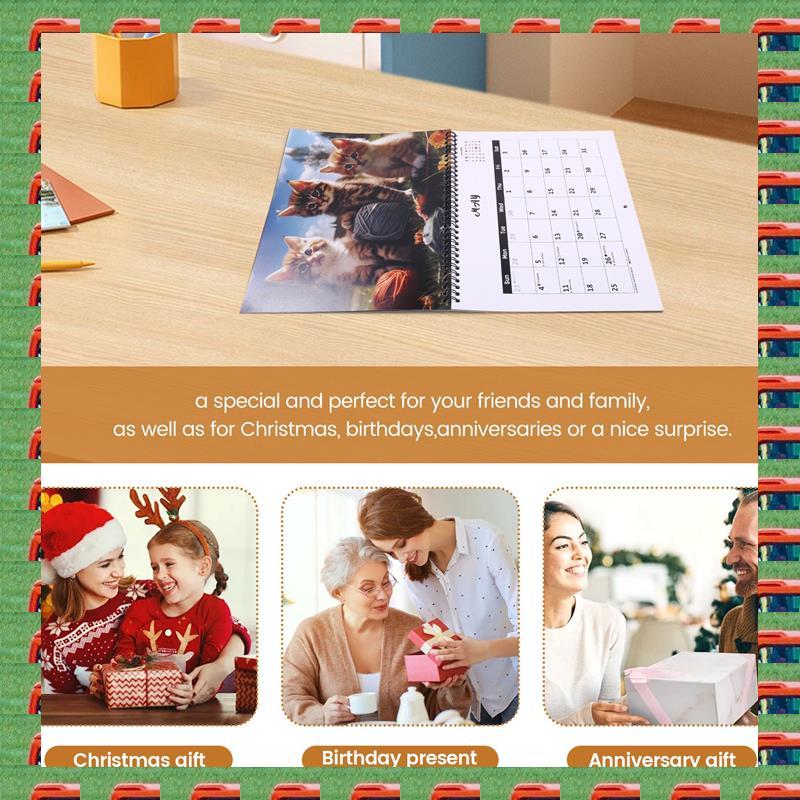 Jual ABMO 2025 Calendar Cats Monthly Wall Calendar, Family Planner ...