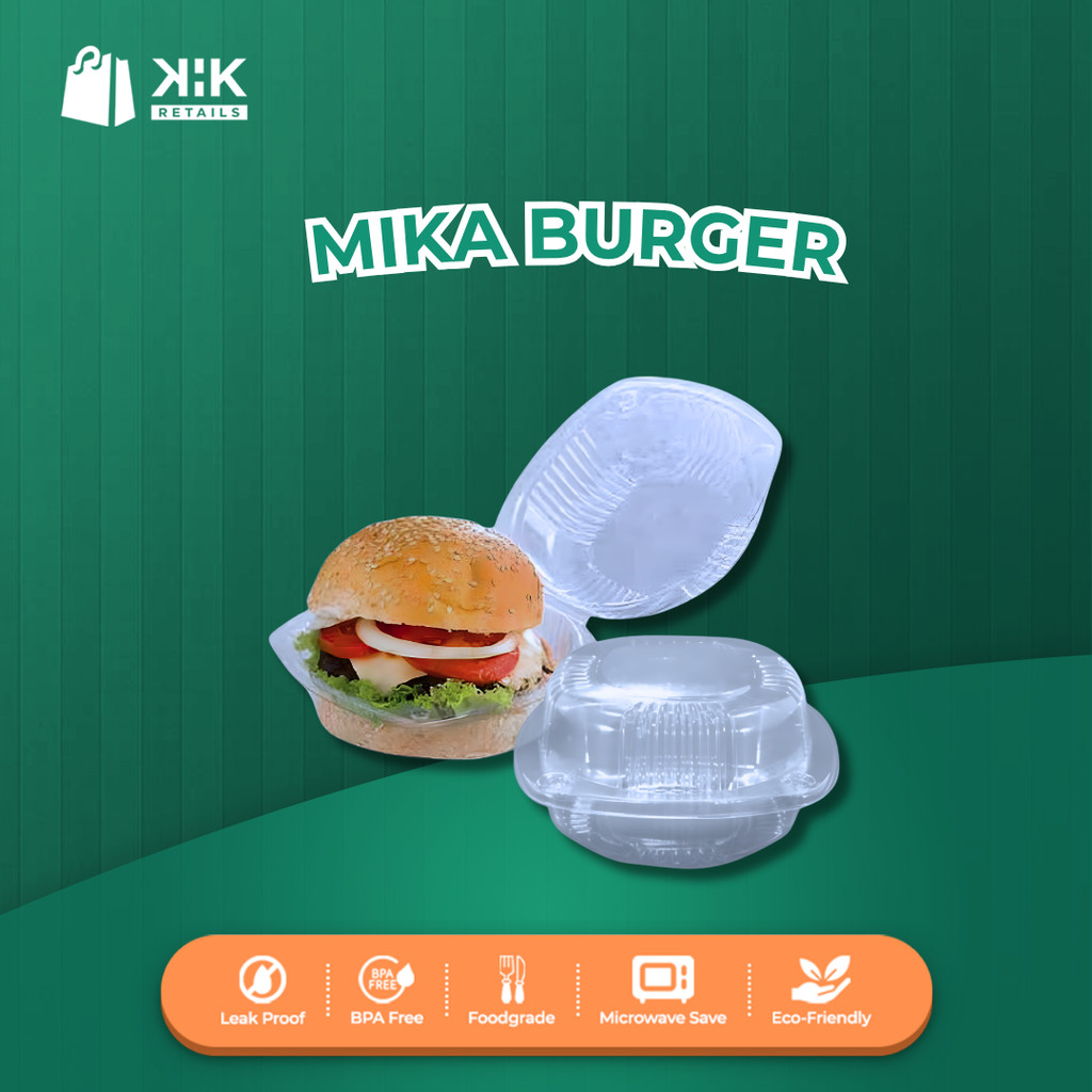 Jual (Stok kosong) Mika Burger – Kemasan Praktis & Elegan untuk Burger ...