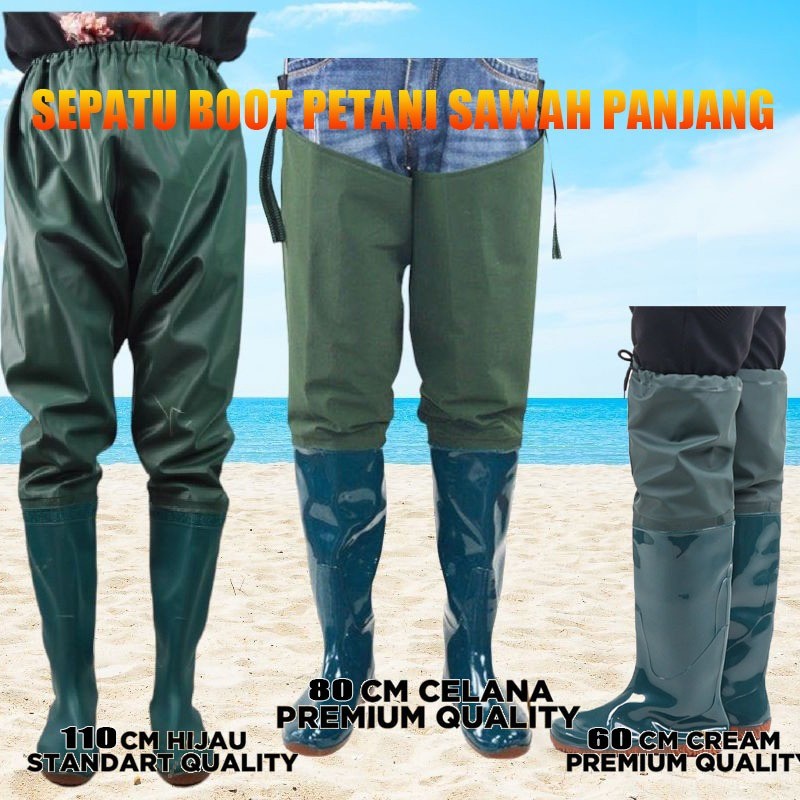 Jual Sepatu Boot Petani Sawah Panjang | Sepatu Boots Karet Pria ...