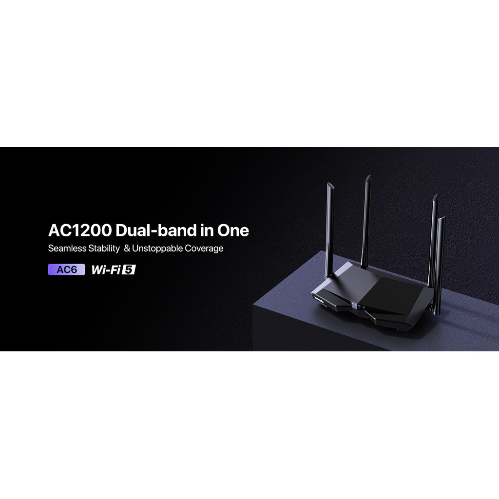 Jual Tenda AC6 Global Version WiFi Router AC1200 5Ghz High Speed ...