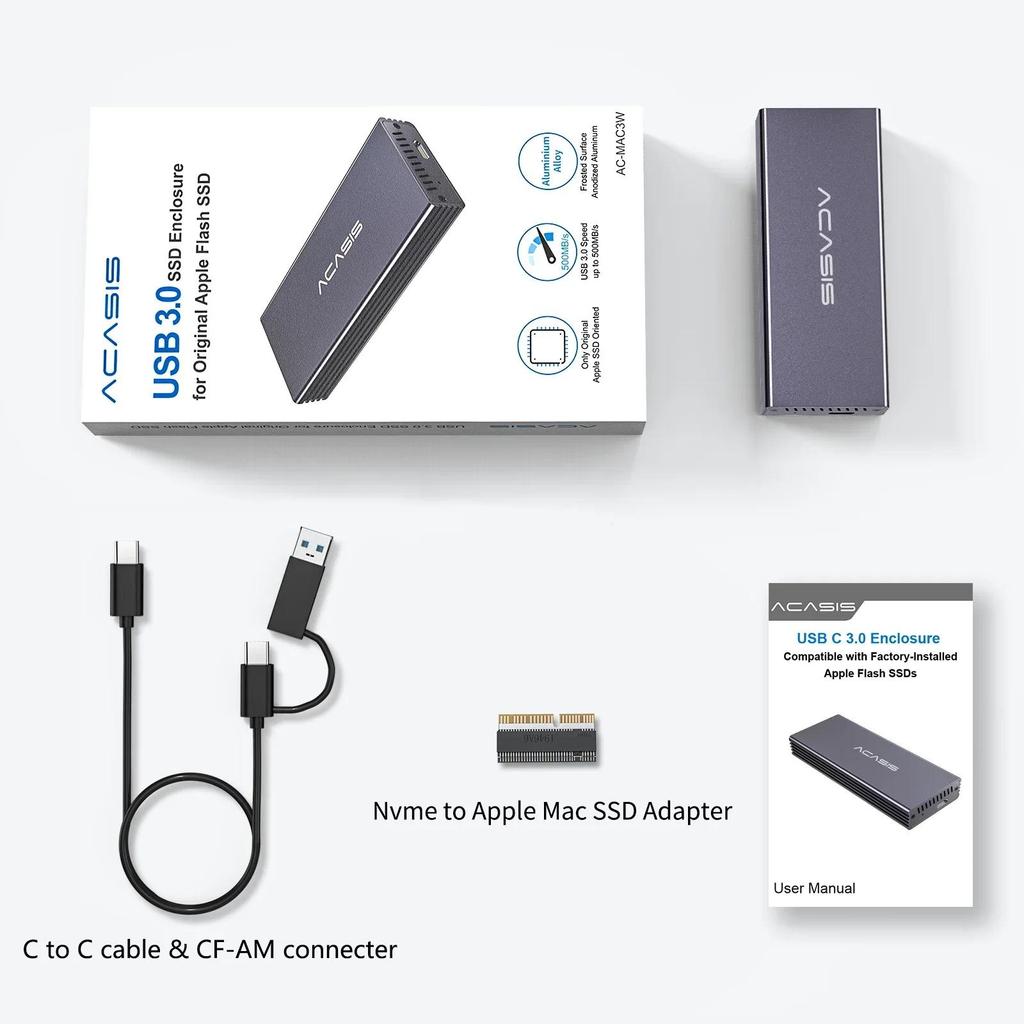 Jual ACASIS MacBook SSD Enclosure Suit M.2 Nvme SSD 12+16 PIN for Apple ...