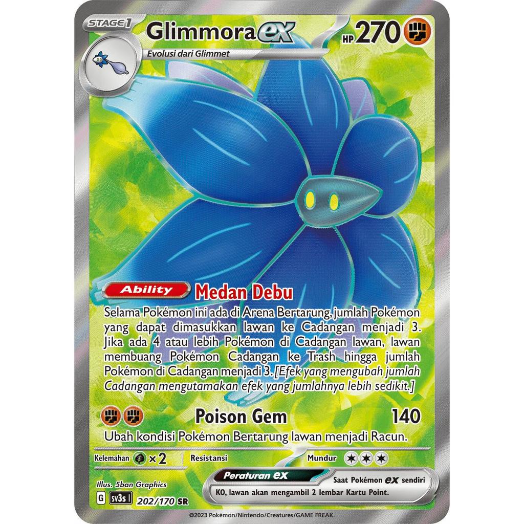Jual TCG Glimmora EX SR 202/170 SV3s HOLO KARTU CARD POKEMON INDONESIA ...