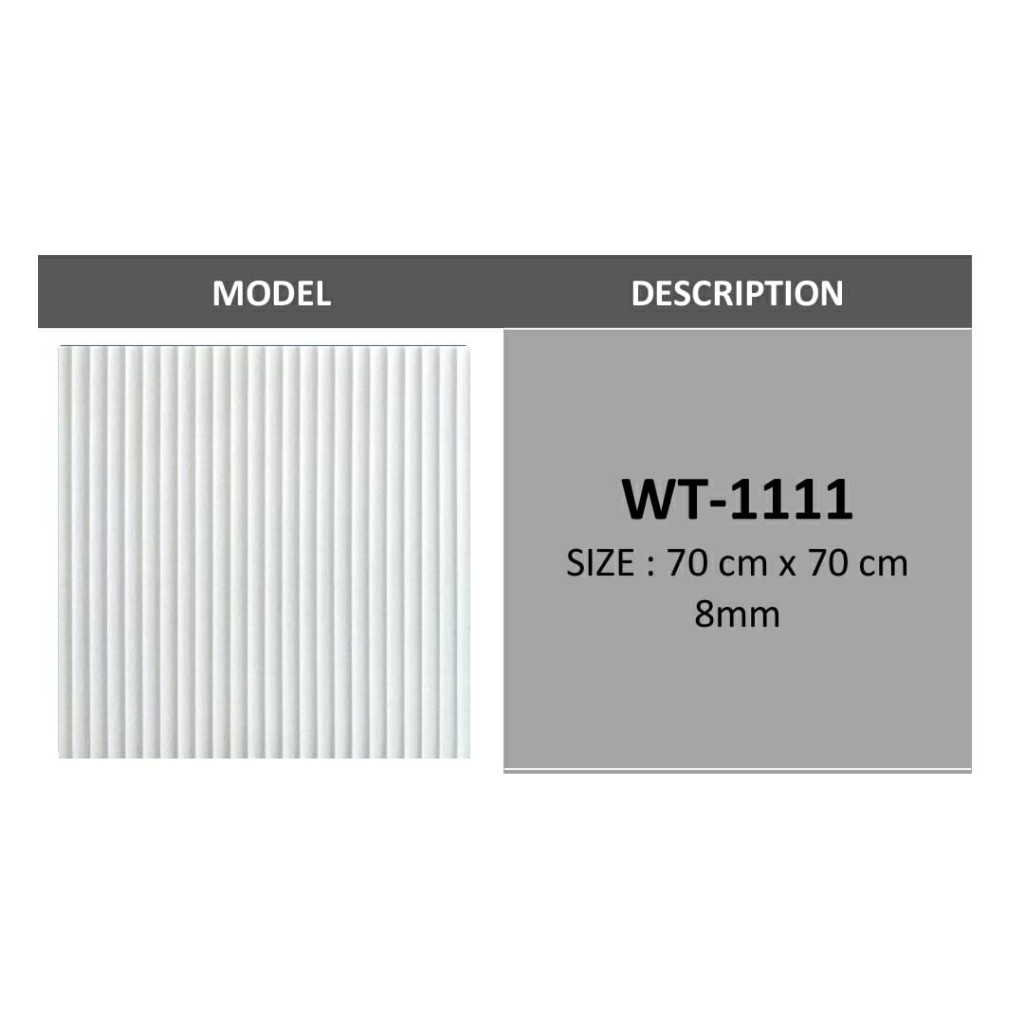 Jual PAKET 5 PCS WALLPAPER DINDING PANEL PUTIH 8 MM TEBAL | Shopee ...