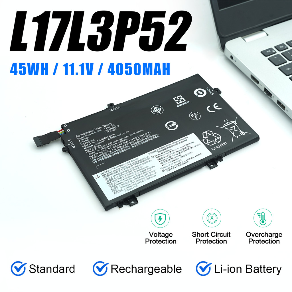 Jual L17L3P52 45WH Battery for Lenovo ThinkPad L480 L490 L580 Thinkpad ...