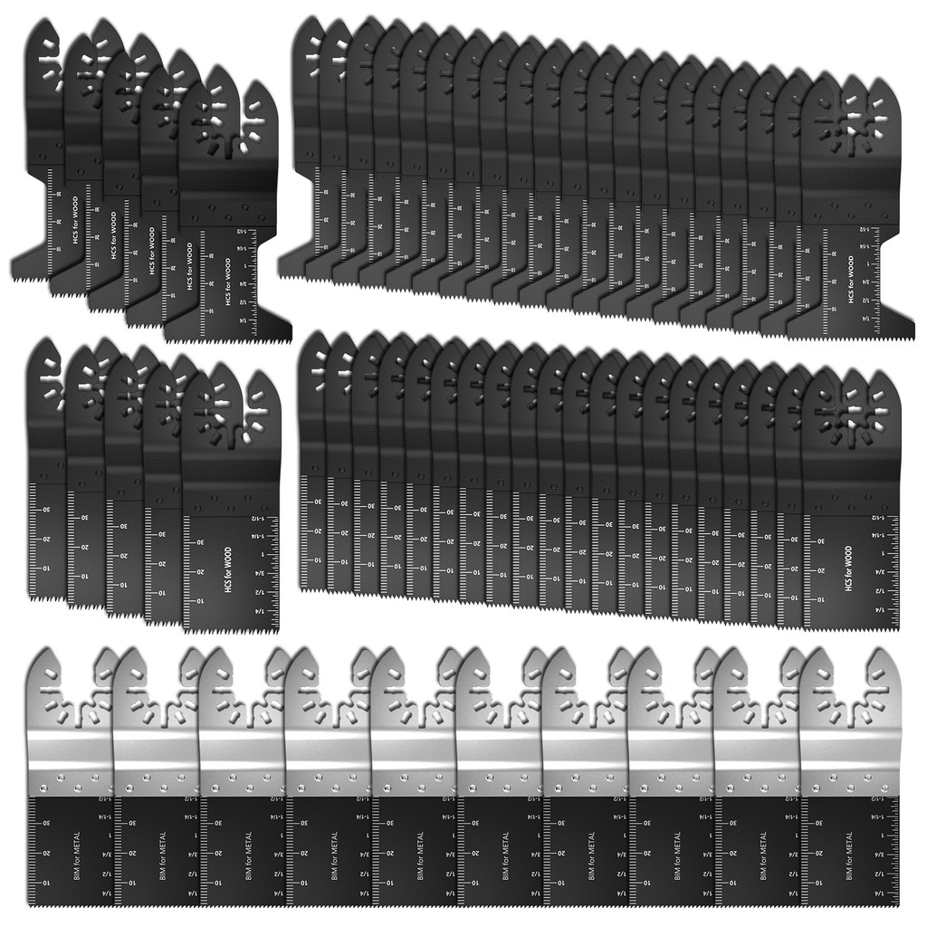 Jual 60 Pack Multitool Blades HCS Mix Oscillating Saw Blades Quick ...