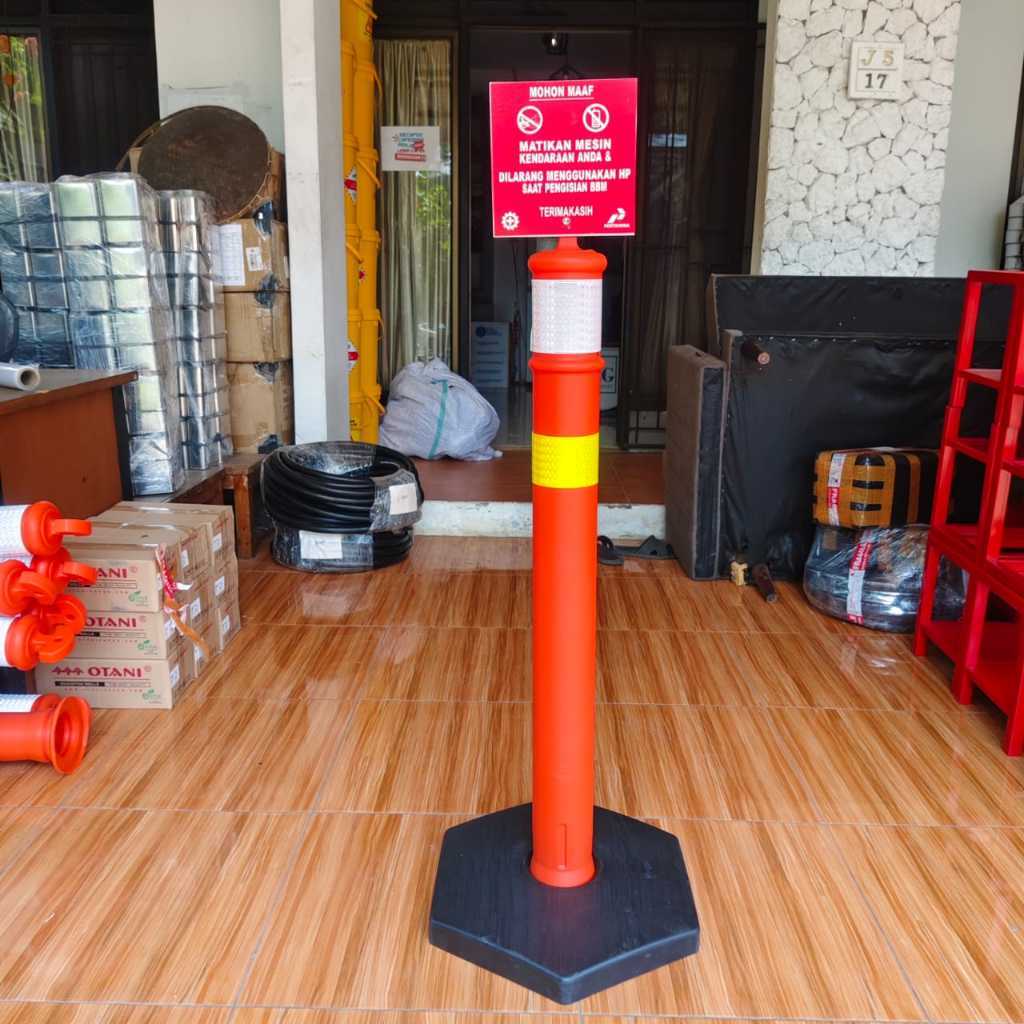 Jual SETT STICK CONE TIANG SPBU PERTAMINA 110 CM + RAMBU STOP RE ...