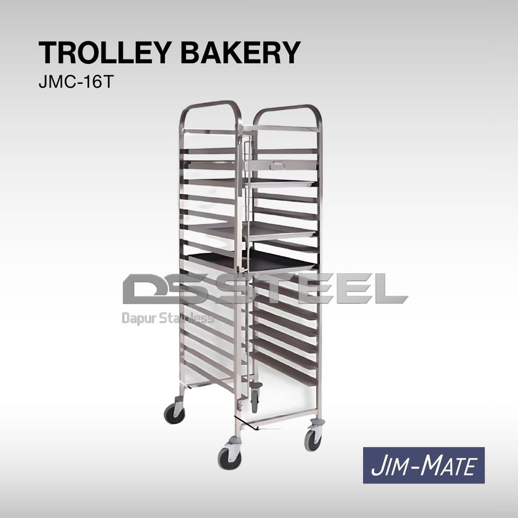 Jual Trolley Bakery Jimmate / Trolley Roti 16 Tray JMT 16T / JMT-16T ...