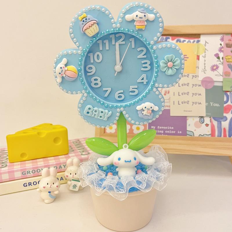 Jual Sanrio Children Flower Alarm Clock Cartoon Cinnamoroll Kawaii Diy ...