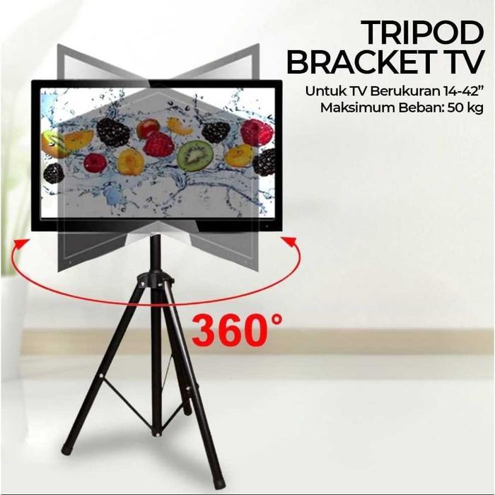 Jual Bracket TV Monitor Standing Lantai 14–42 Inch Rotasi Putar 360 ...