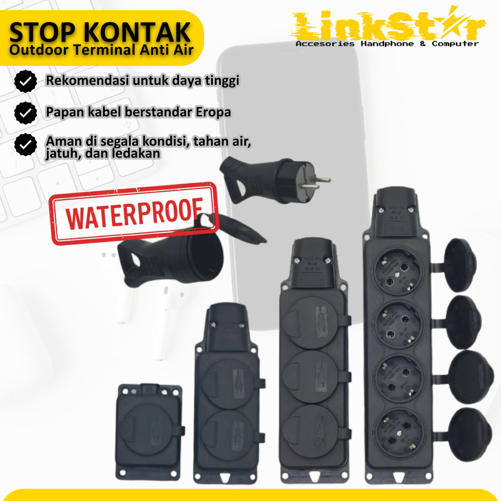 Jual Stop Kontak Colokan Listrik Outdoor Waterproof Terminal Anti Air ...