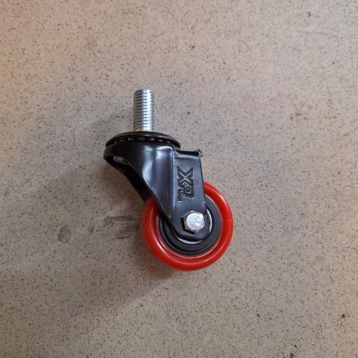 Jual Roda Caster Pu Screw / Roda Caster Pu Merah 2 Inch Drat Polos ...